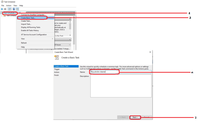 How to Auto Delete the Recycle Bin files on Windows 10 Using Task ...